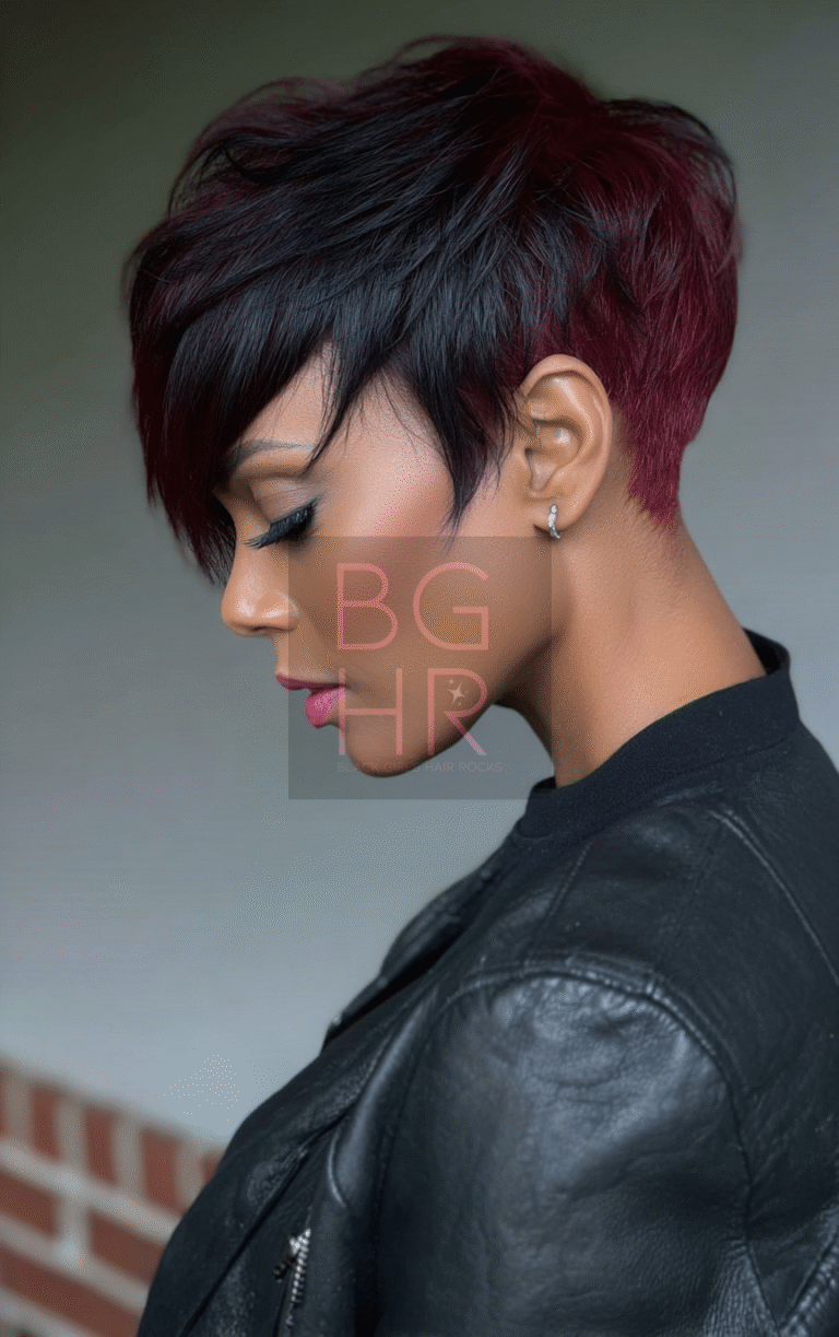 Sleek Silk-Press Pixies & Press‑and‑Curl Styles for Black Hair – Black ...